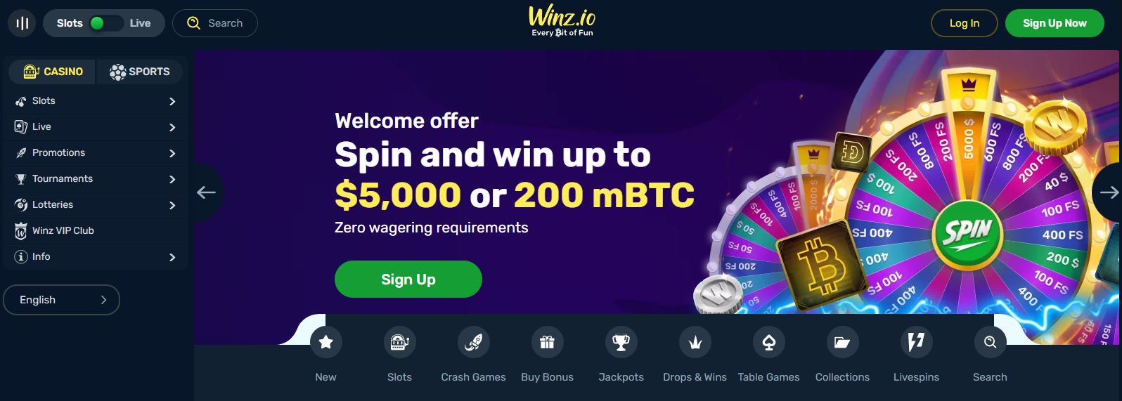 Winz.io Review 2025 : Welcome Bonus Up to $5,000 or 200 mBTC